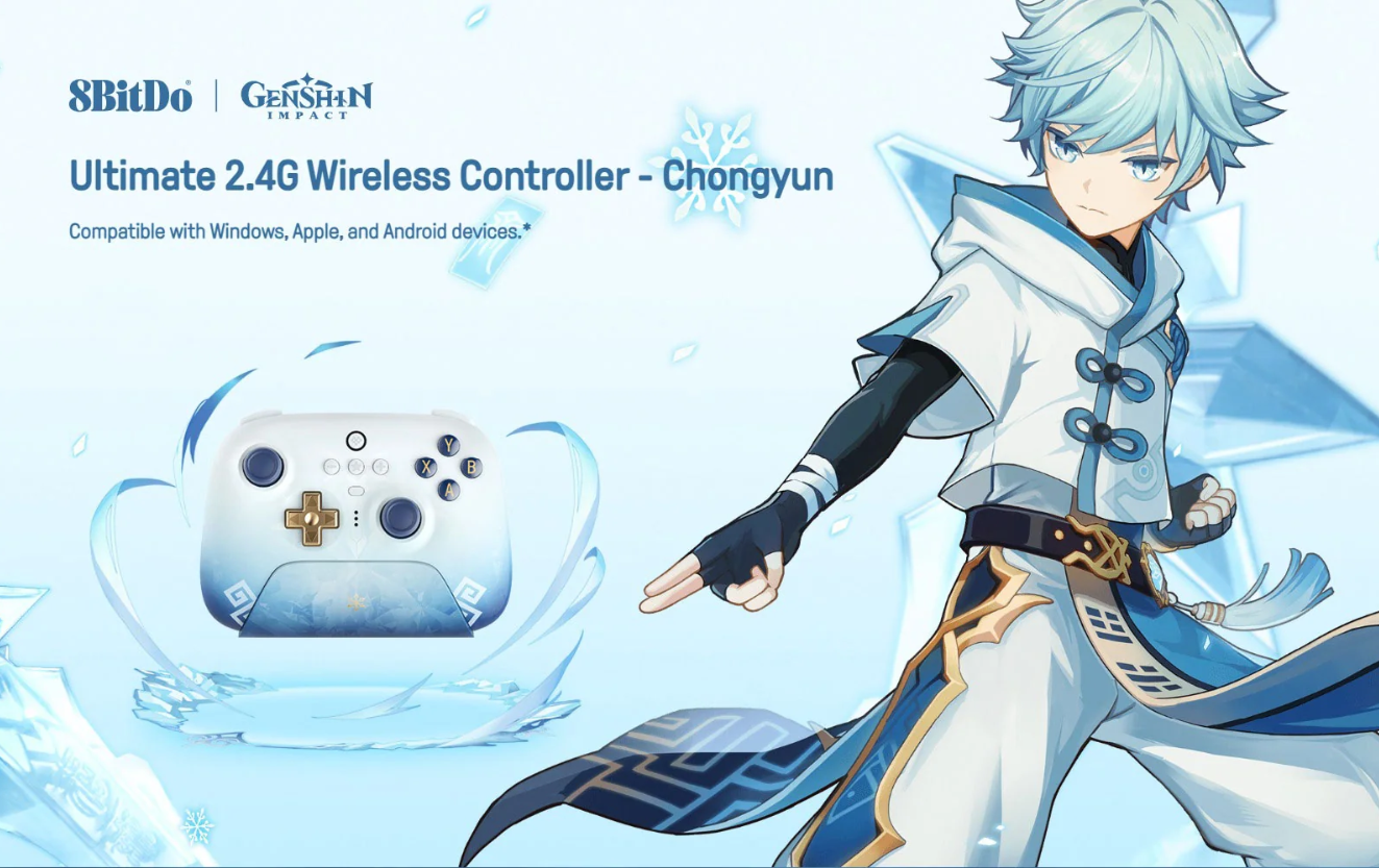 8Bitdo Genshin Impact Ultimate 2.4G Wireless Controller - Chongyun ...