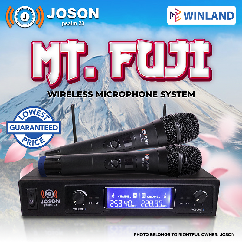 Joson by Winland Mt.Fuji 2pcs Professional Wireless Mic VHF Microphone ...