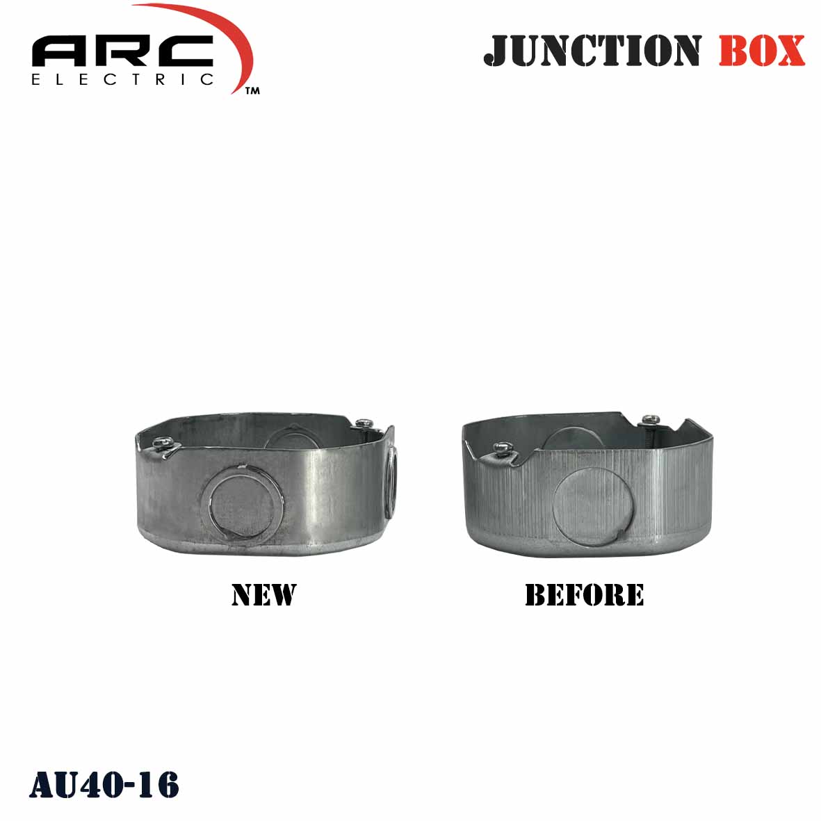 ARC Electrical Utility Junction Box Deep-Type 1/2" & 3/4" Knockout Hole ...