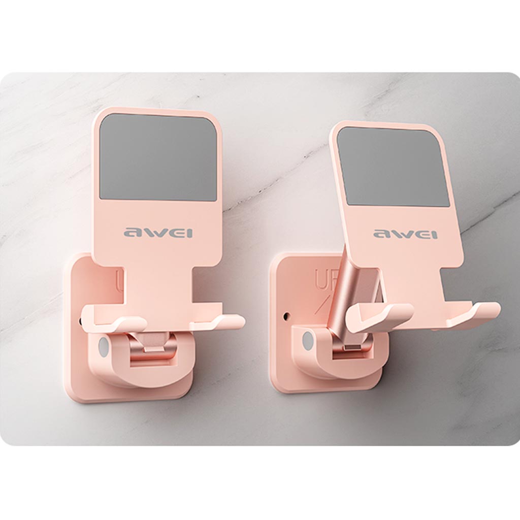 Awei X36 Adjustable Pole Wall Phone Holder 90° Retractable Rotating ...