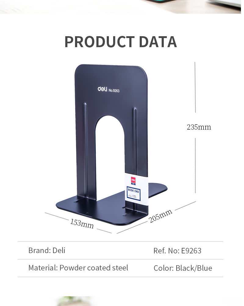Deli 9263 Book End 9" (1set) | Shopee Philippines