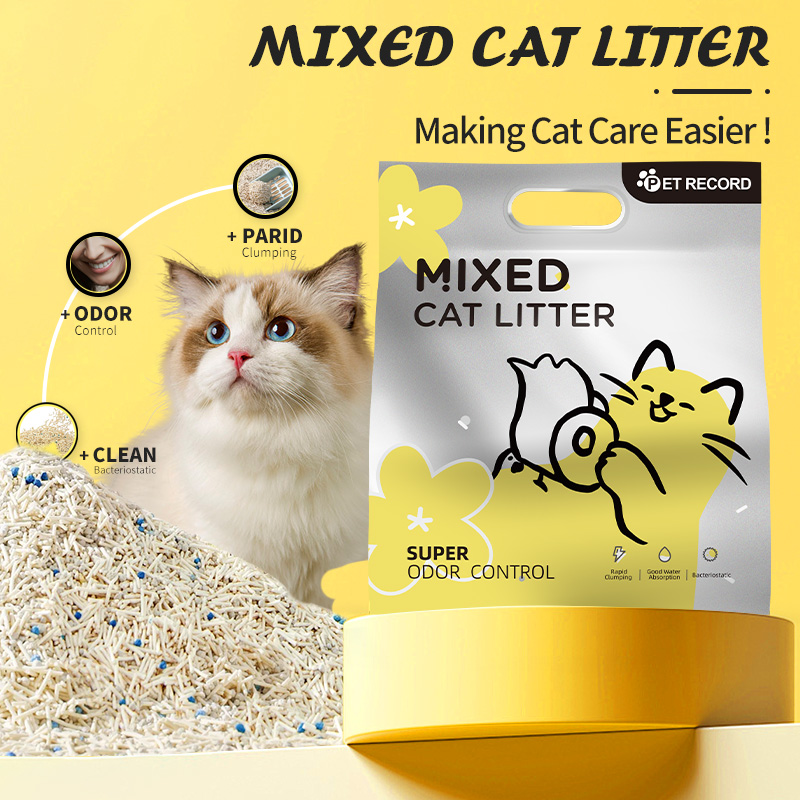 【Product Upgrade】6L/12L Mixed Cat Litter Tofu And Bentonite For Cat And ...