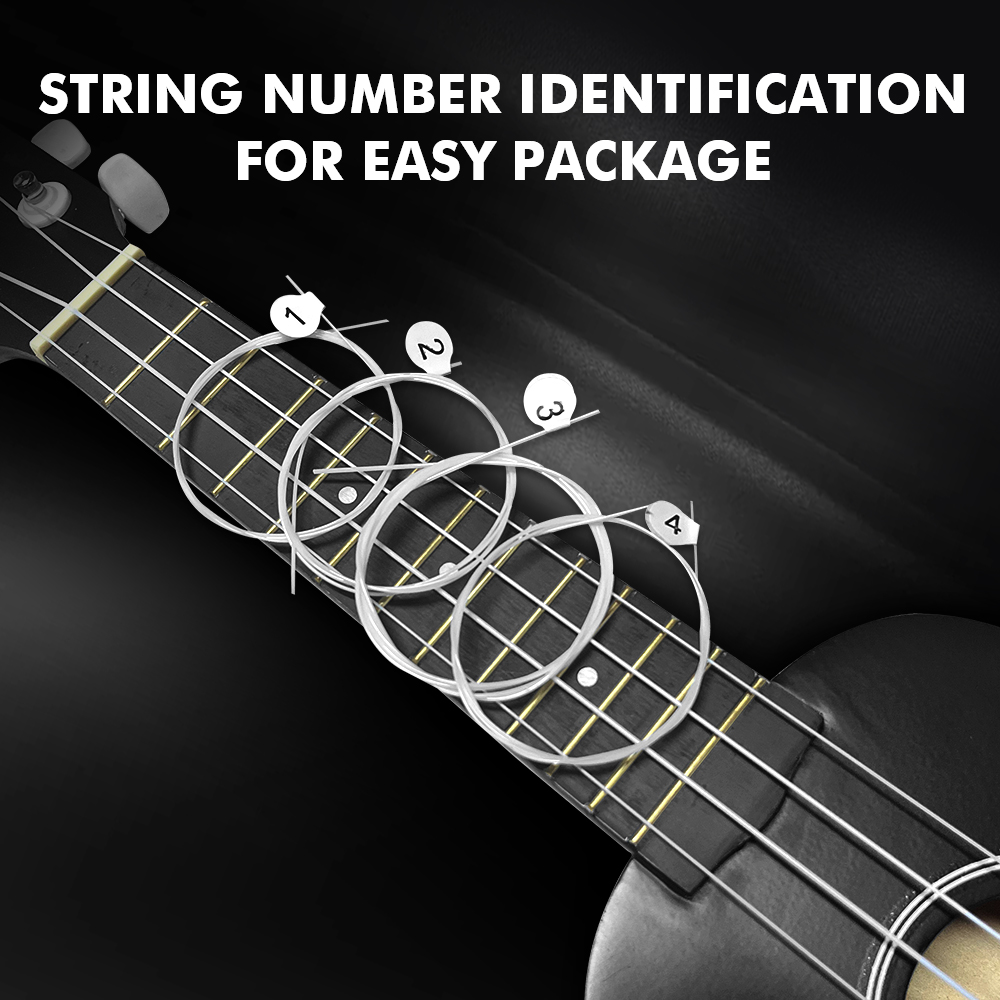 RIXTON White Nylon Ukulele Strings Set 4pcs U105 Ukulele String Nylon ...