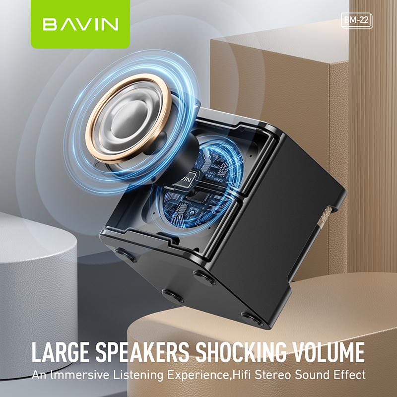 BAVIN BM22 Mini Amplifier Karaoke Bluetooth Wireless Speaker with Heavy ...