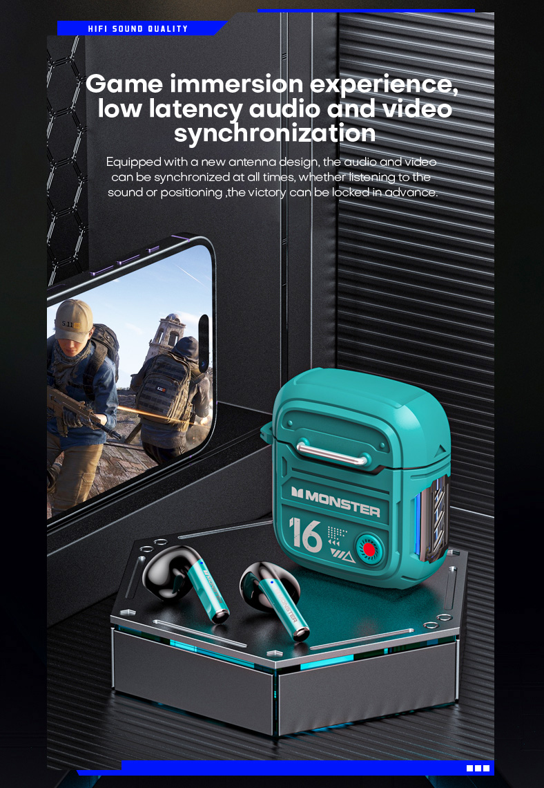 Monster XKT16 TWS Earphones Bluetooth Wireless Earbuds Noise ...