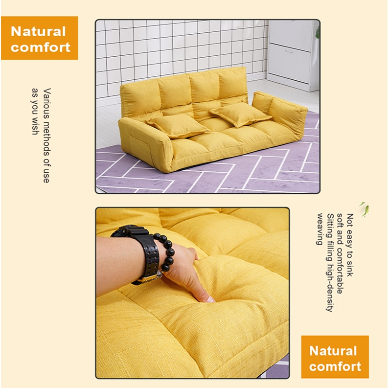 MC&HOME Expandable Sofa Living Room Sofa Bed With 2 Pillows Tatami ...