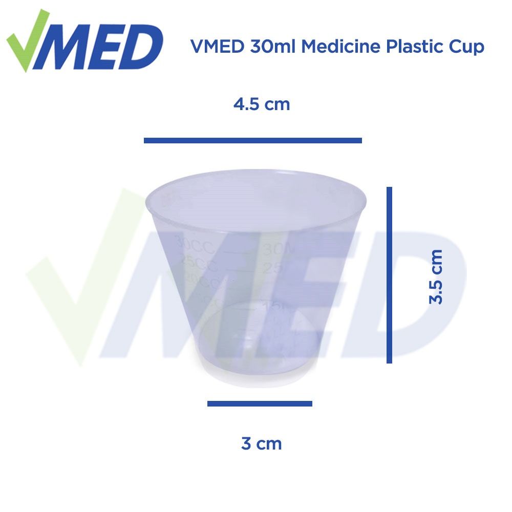 VMED Prohealthcare 30ml Medicine Cup Plastic (PACK OF 10) | Shopee ...