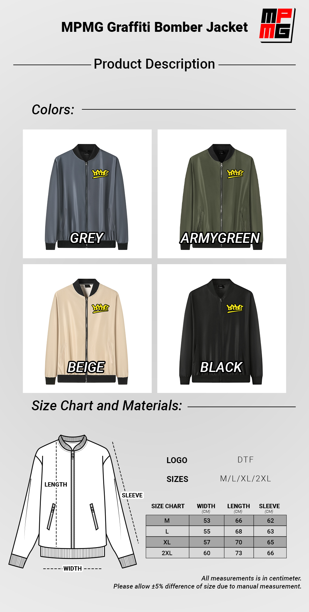MPMG Graffiti Bomber Jacket For Men And Women Unisex | Shopee Philippines