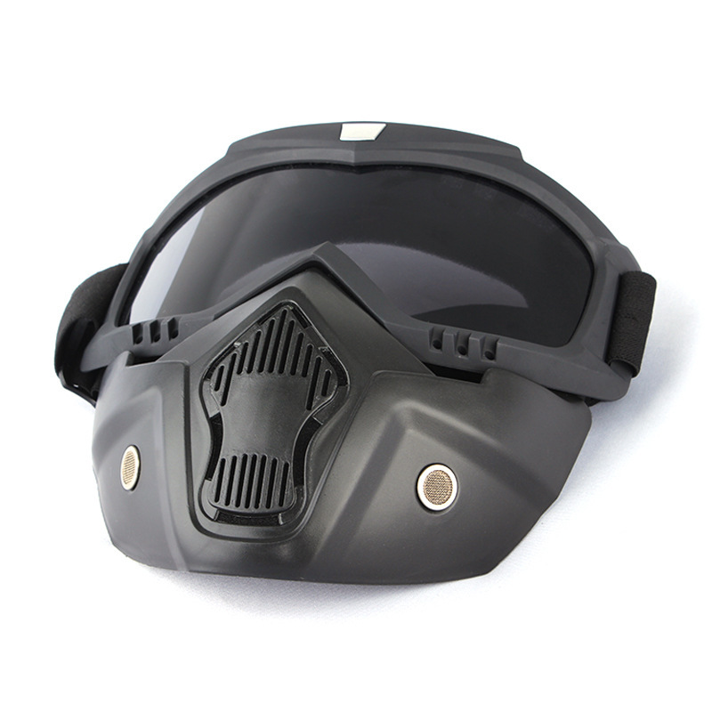 Universal Motorcycle Goggles Mask Helmet goggles Removable Open Half ...