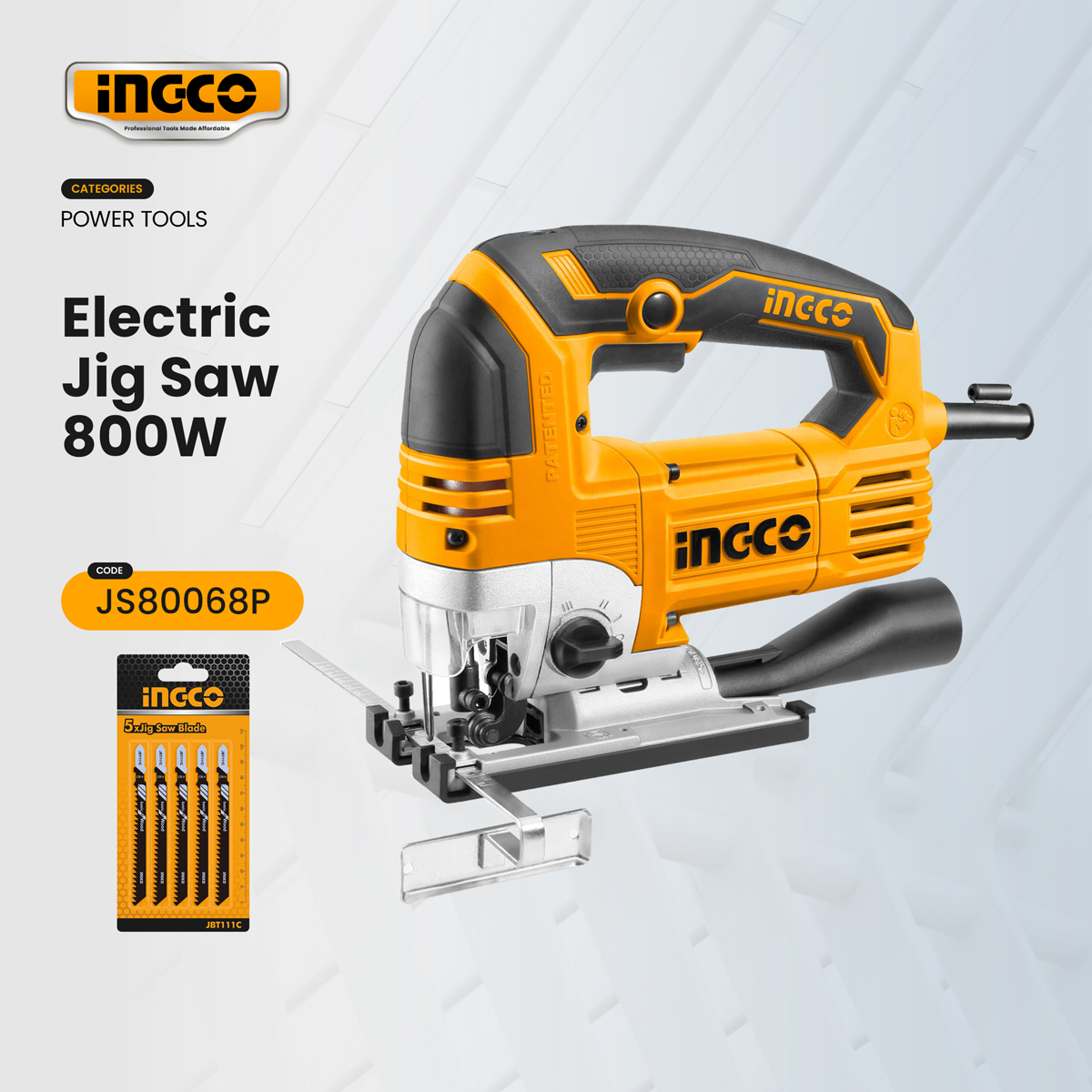 Ingco Electric Jigsaw Jig Saw 800W With Variable Speed JS80068 ...