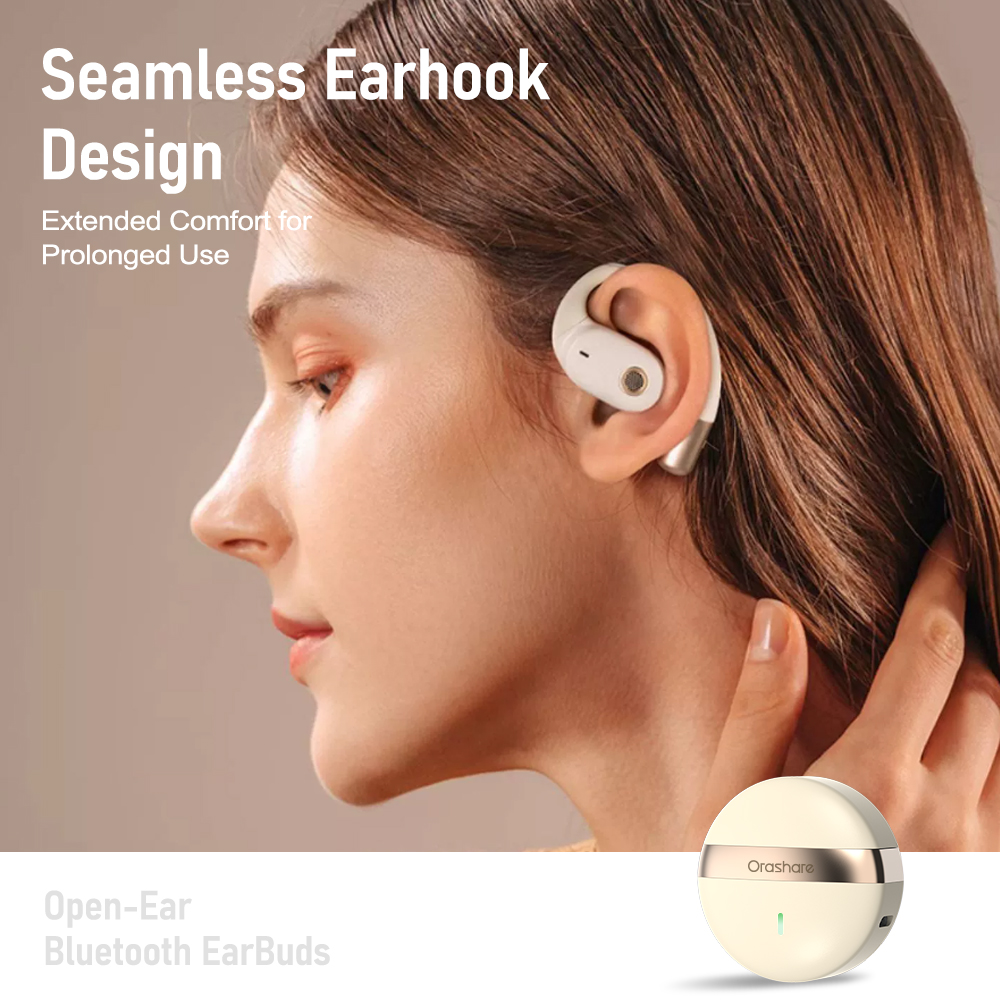 Orashare OW02 OWS Wireless Earbuds BT5.3 Open Earhook TWS Bluetooth ...