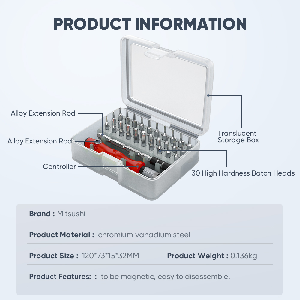 Mitsushi Multifunctional Screwdriver Set 32in 1 Repair Tool Kit ...