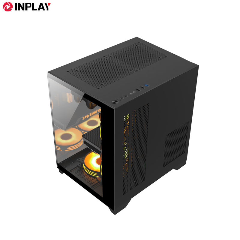 Inplay Seaview Summer Micro ATX Gaming Pc Case Build-in 3 Fans Tempered ...