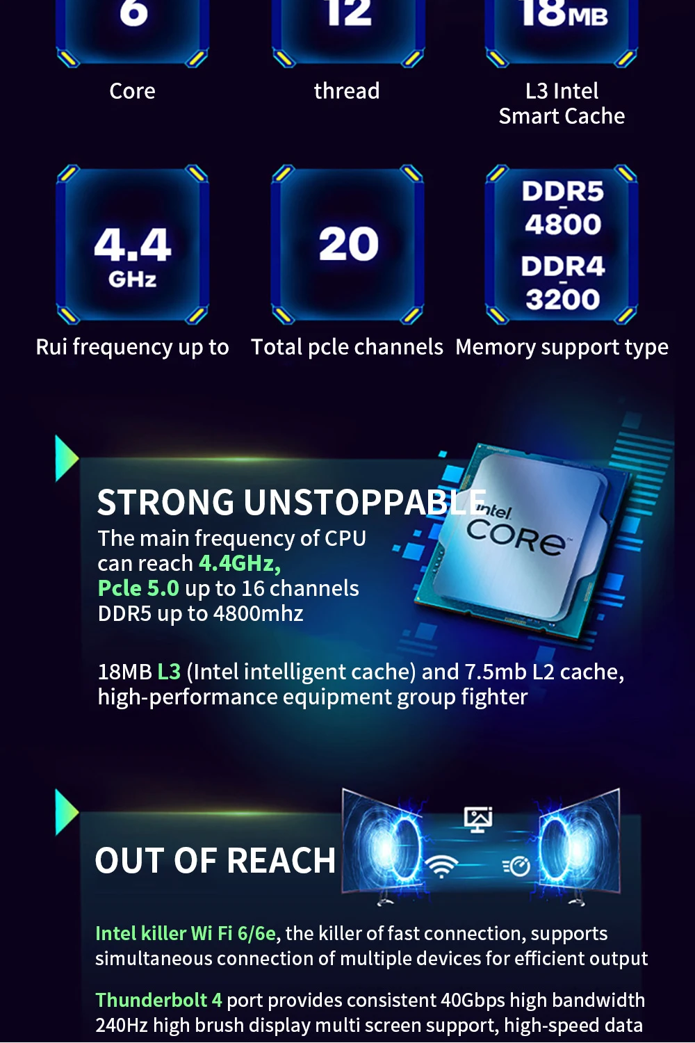 Intel Core i5-12400 Desktop Processor 6-Core 12-Thread CPU 10NM L3=18M 65W LGA 1700 PC Processor ...