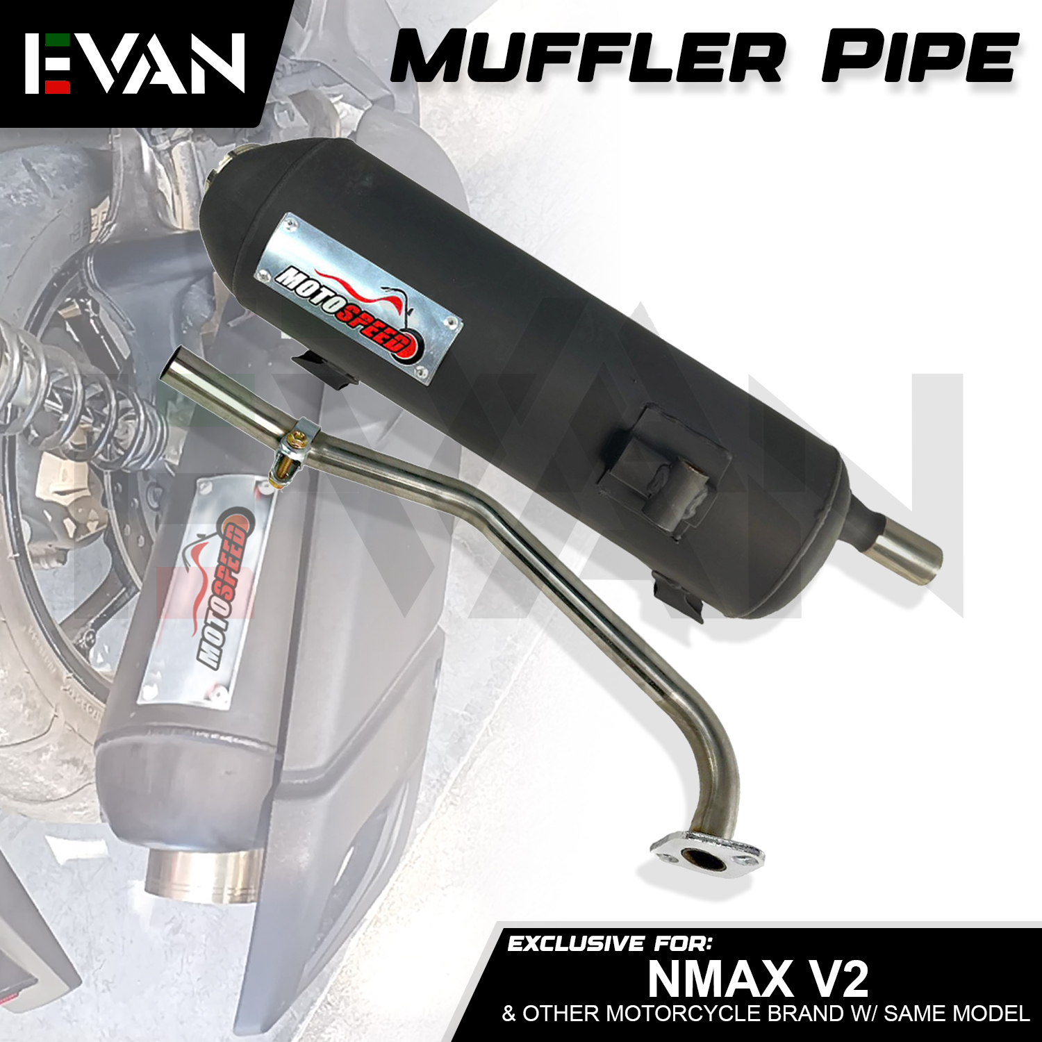 Muffler Pipe For Nmax 155 2020 V2 Stainless Tip Made in Thailand ...