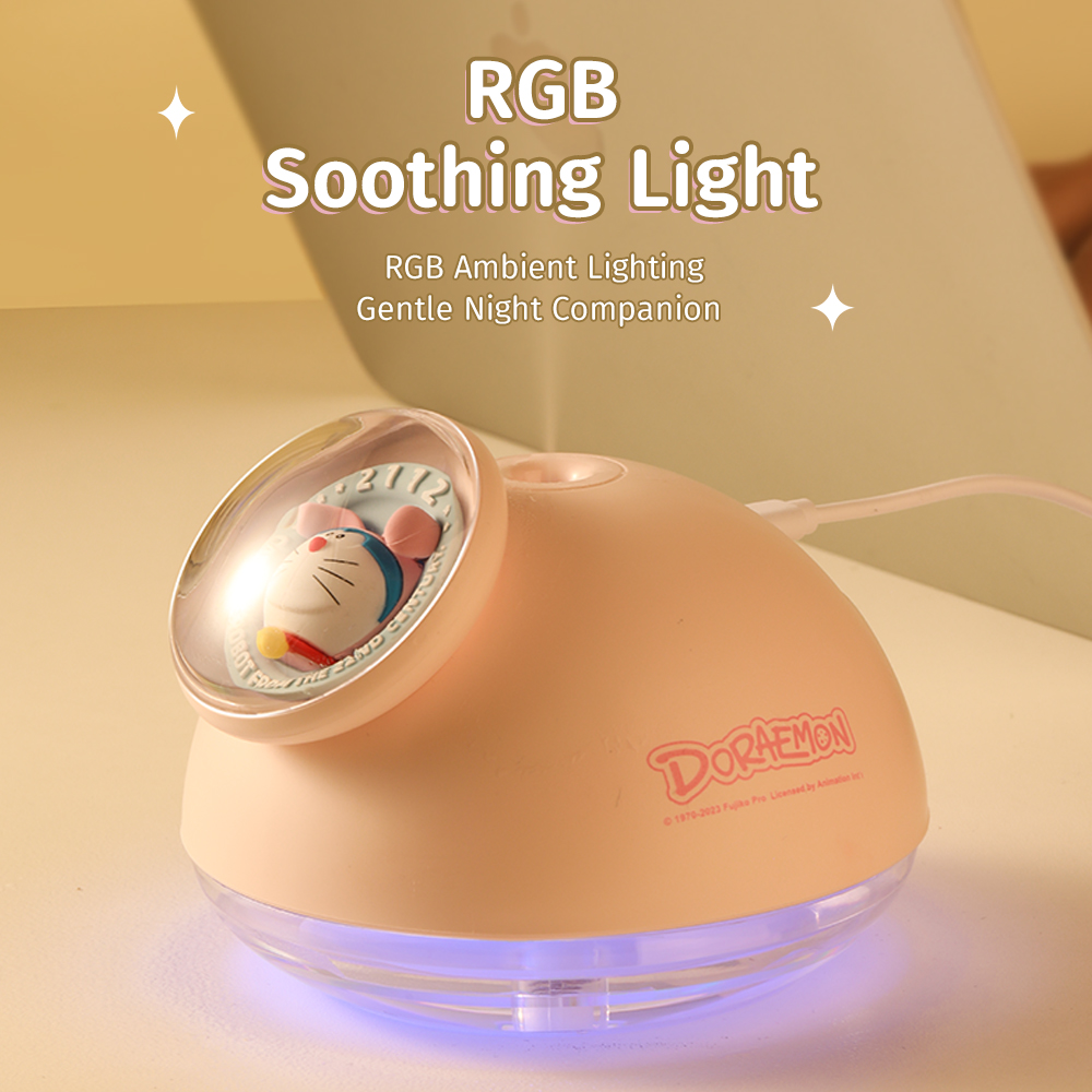 Rock Space Doraemon Cute Desktop Humidifier 160ml RBG Light Two Spray ...