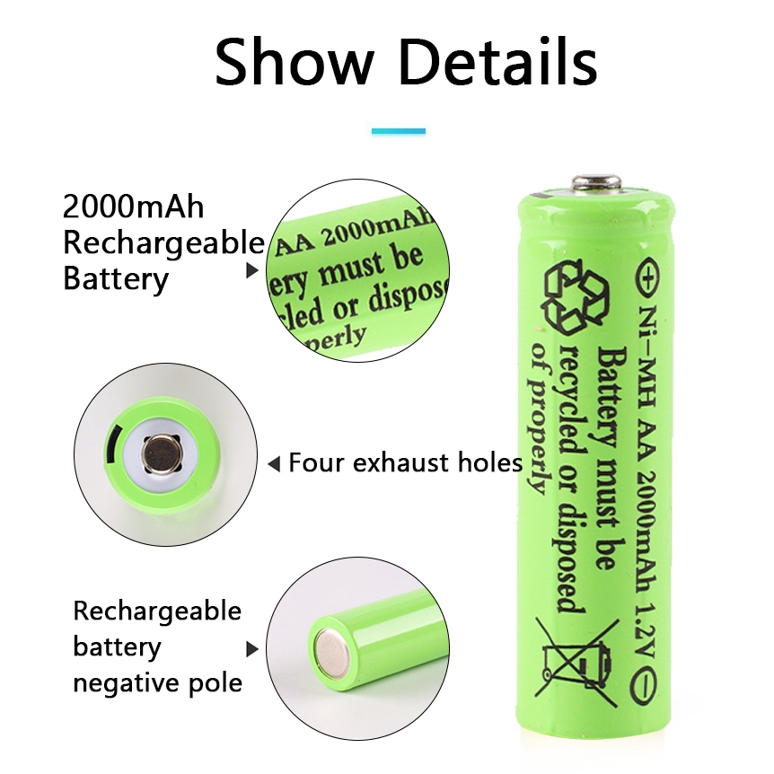 AA rechargeable batteries High capacity 1.2v e-commerce special Ni-Cd ...