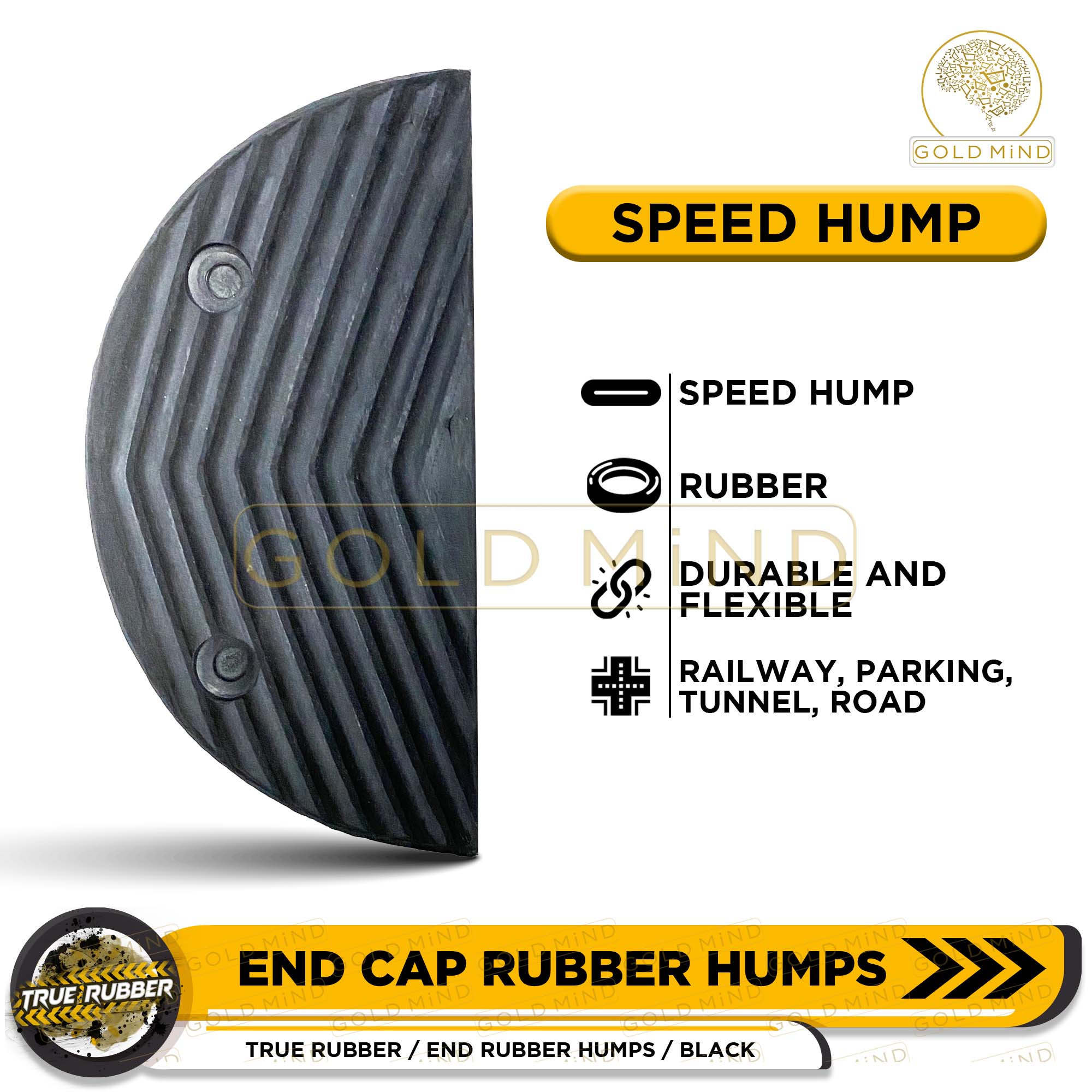 True Rubber Heavy Duty Rubber Speed Humps Bumps Modular Road Rump ...