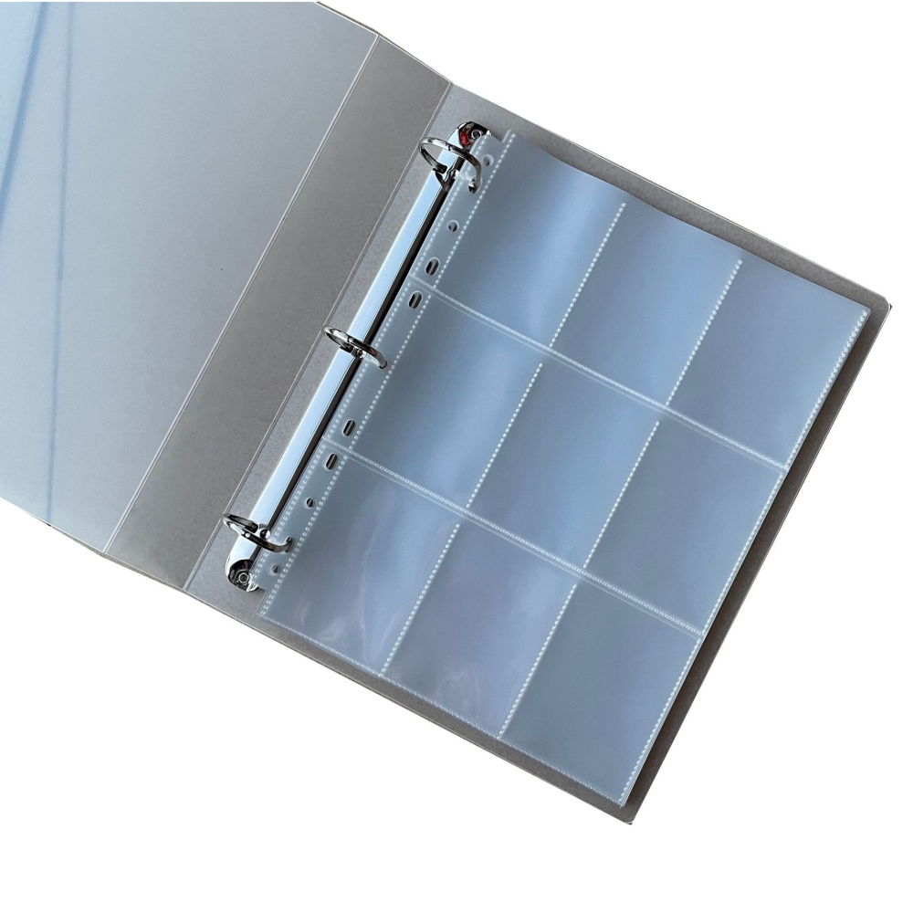 A4 size card sleeve page 9 pockets 11 holes single-sided storage photo ...