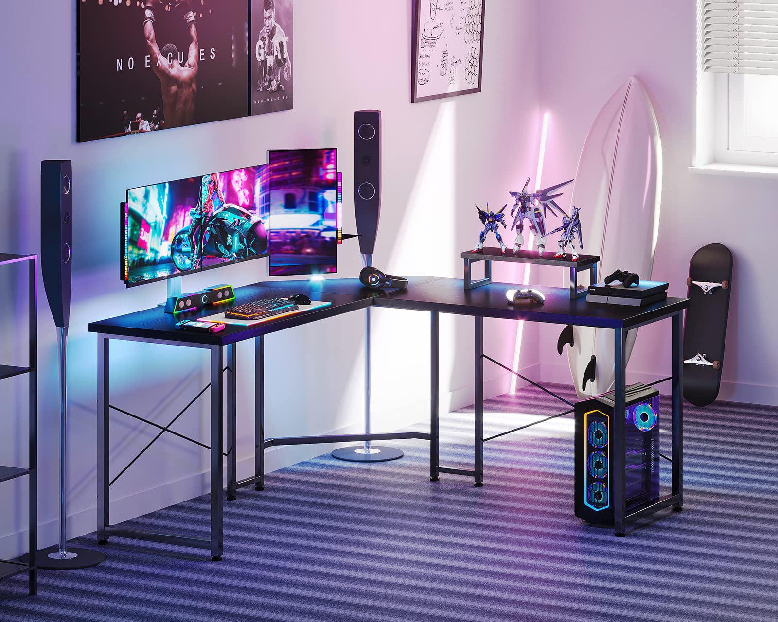 L-Shaped Esports Desk Corner Desktop Computer Desk Corner Office Desk ...