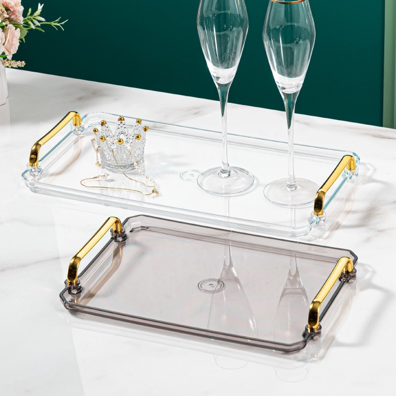 Light Luxury Cup tray home living room put cup tray rectangular shelf ...