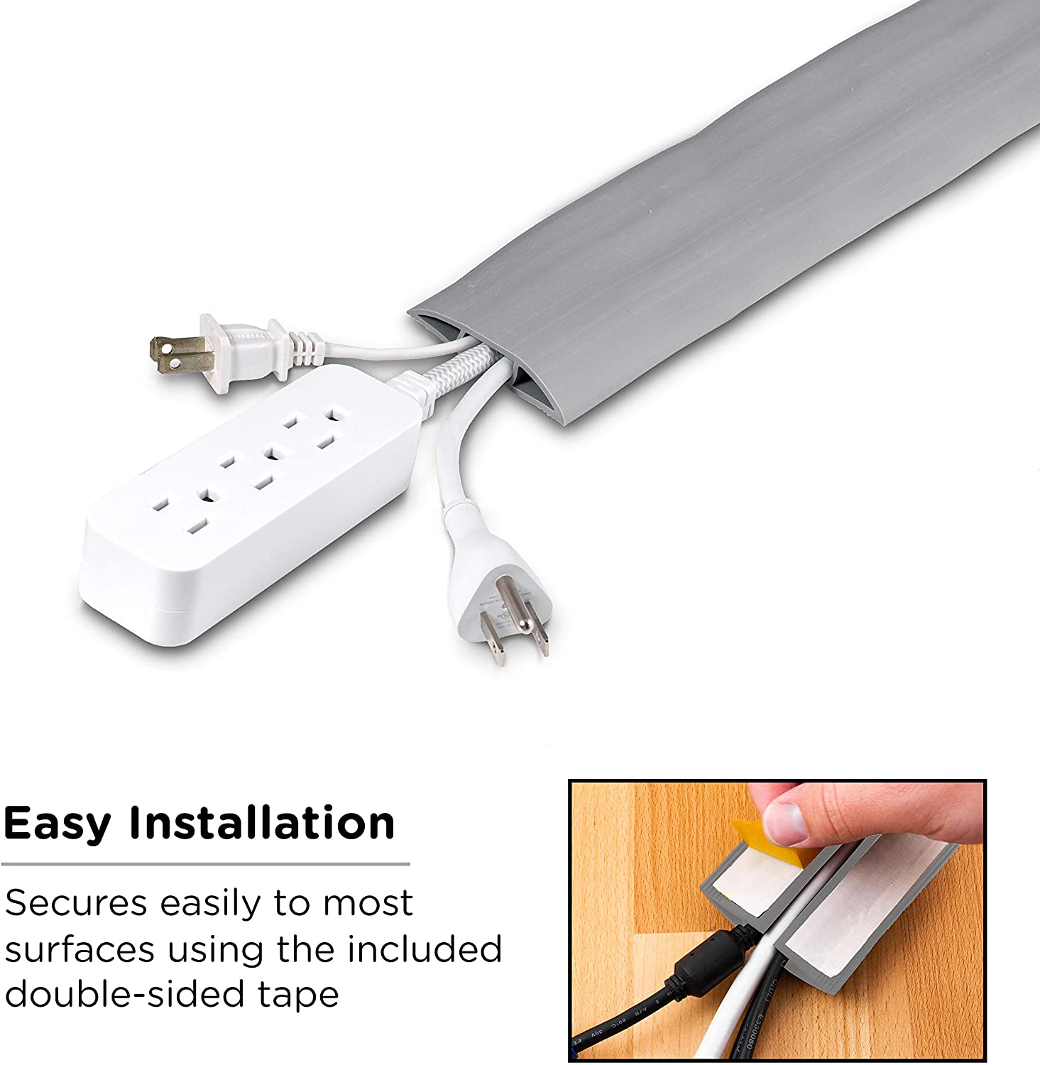 【Esxy】1-5M Flexible Rubber Floor Moulding Cover per meter Wiring Duct ...