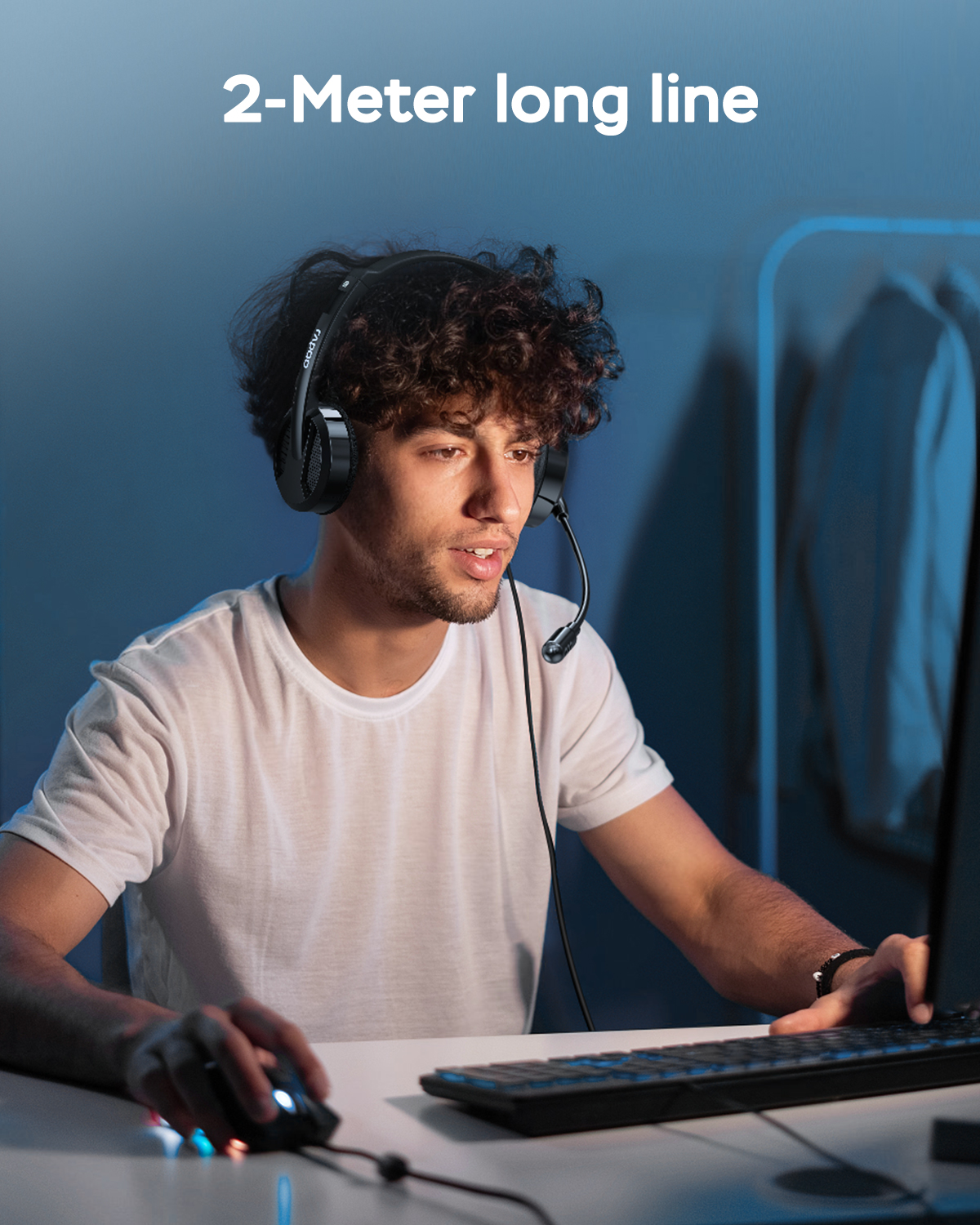 Rapoo H101 Wired Stereo Headset On Ear Stereo Gaming Headphones with ...