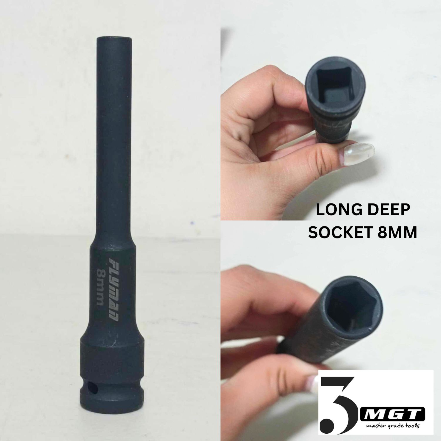 Flyman Heavy-duty Long Deep Socket 1/2 Drive 6 Points Size: 8mm 10mm ...