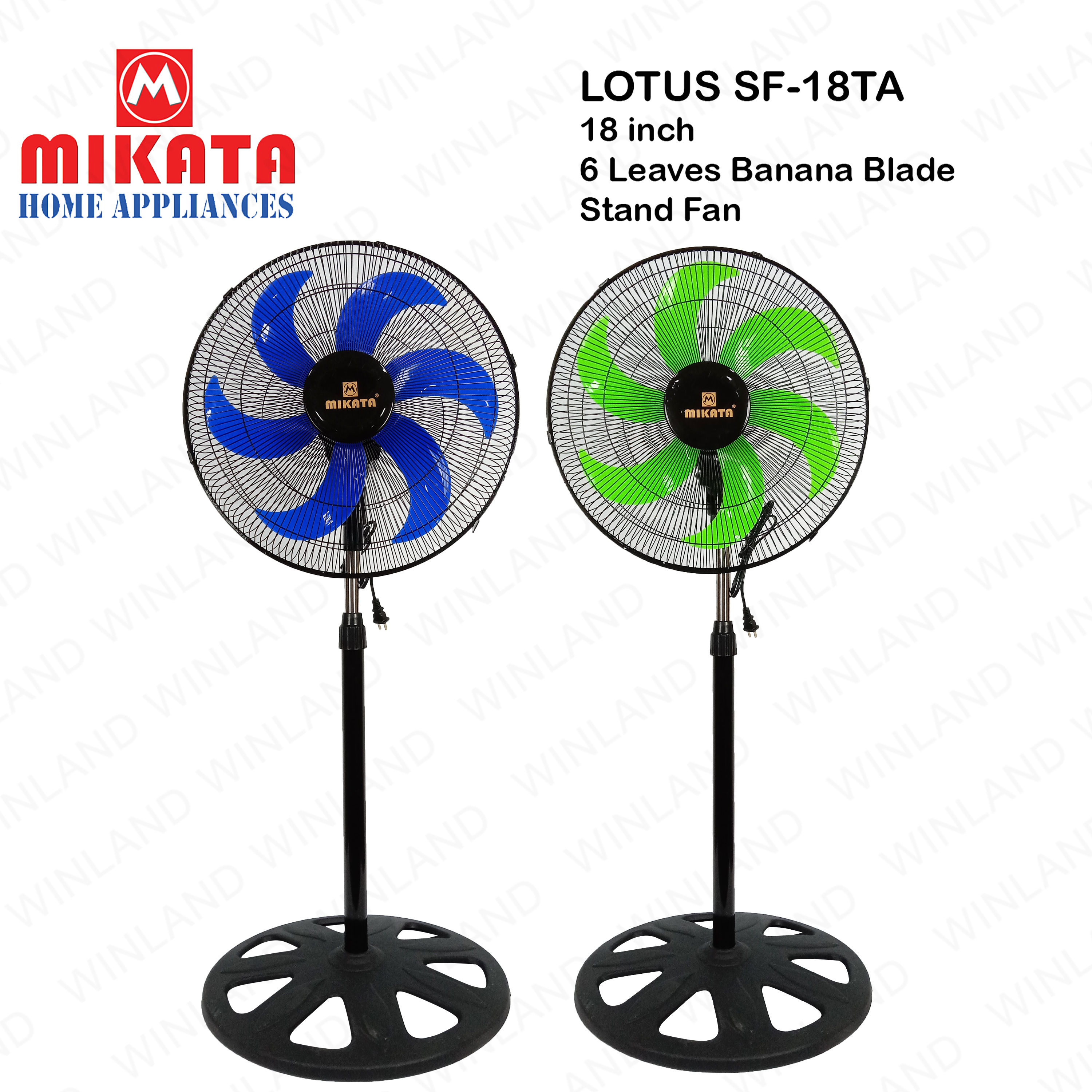 Mikata by Winland Lotus Series 18 Inch / 457mm Stand Fan Electric Fan ...