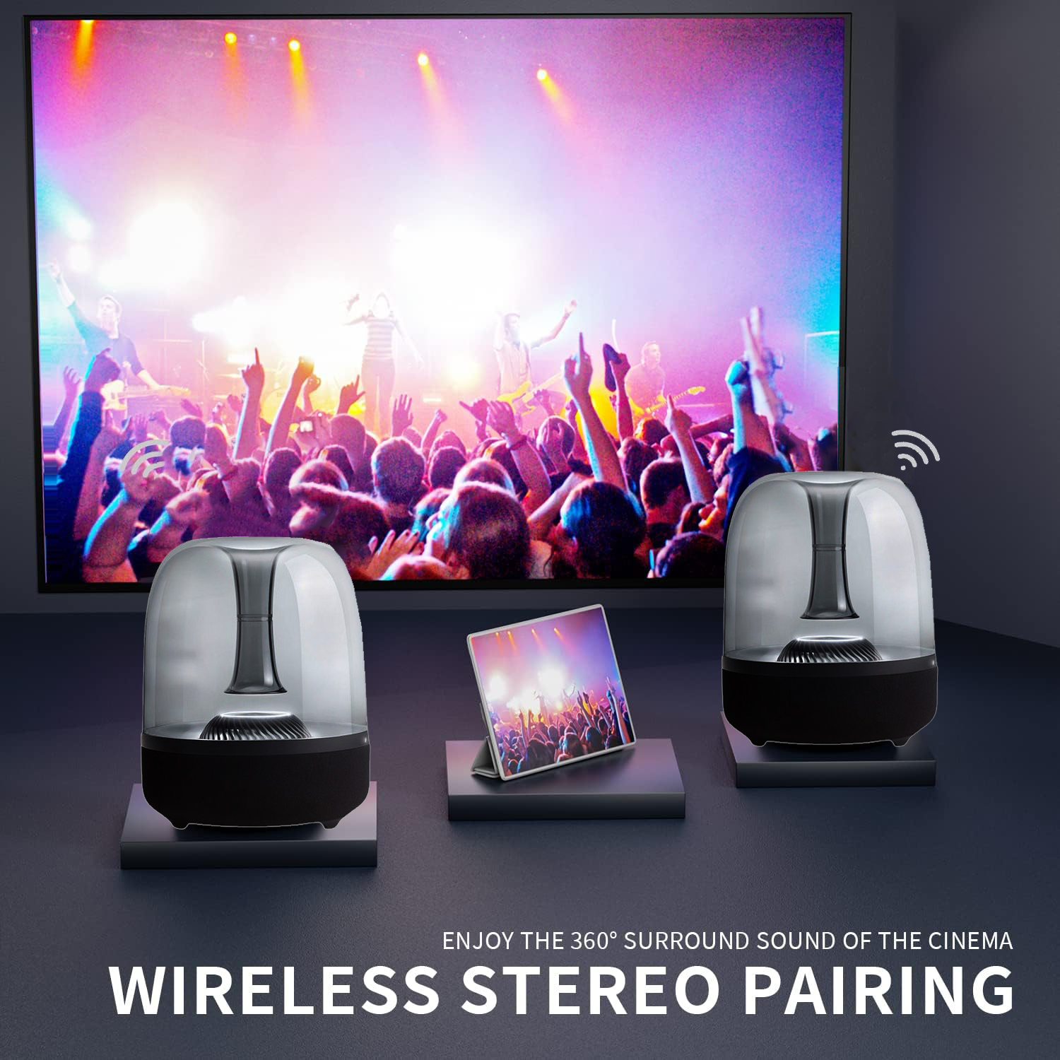 mini wireless Stereo bluetooth portable led speaker super bass with ...