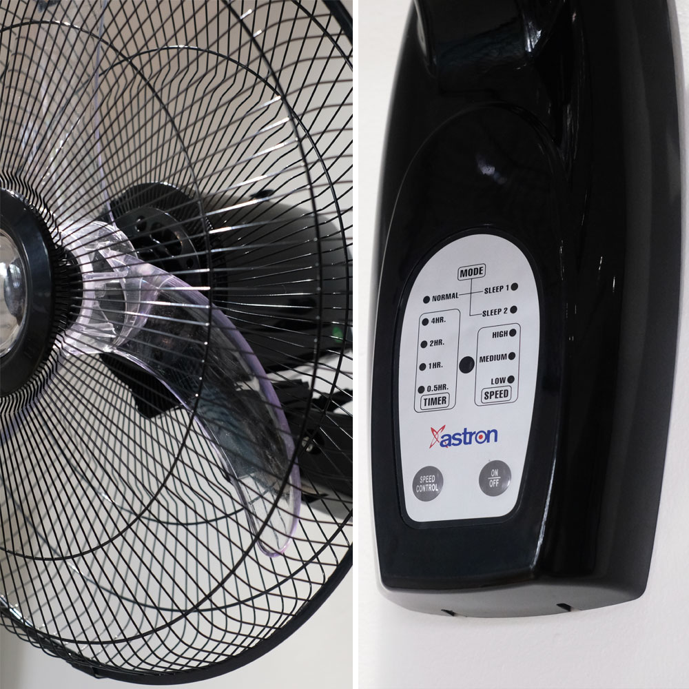 Astron REMOTEC1644 16" Electric Wall Fan - Black | Remote & Timer ...
