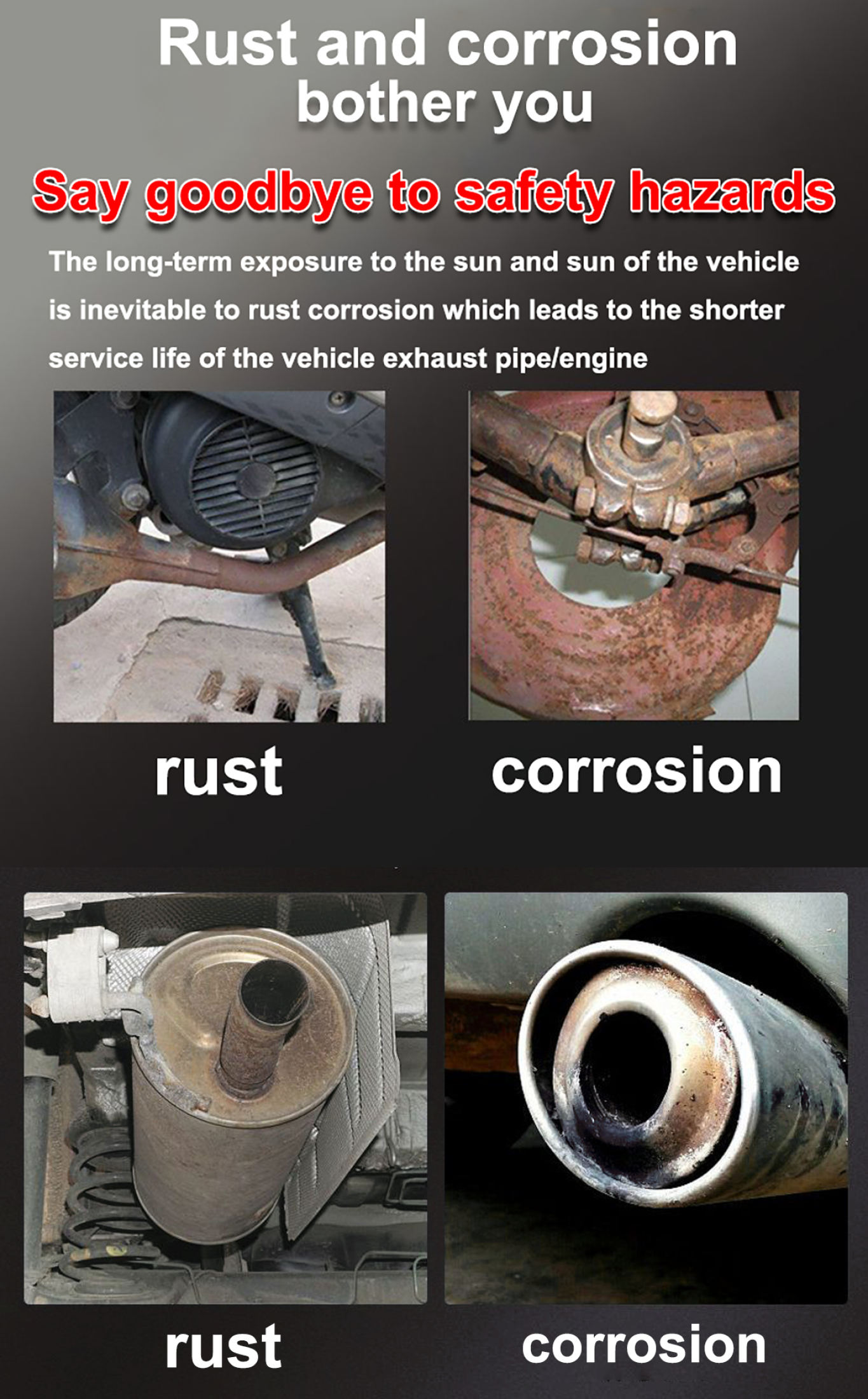 Motorcycle Body Parts High Temp Spray Paint Engine Coating Spray ...