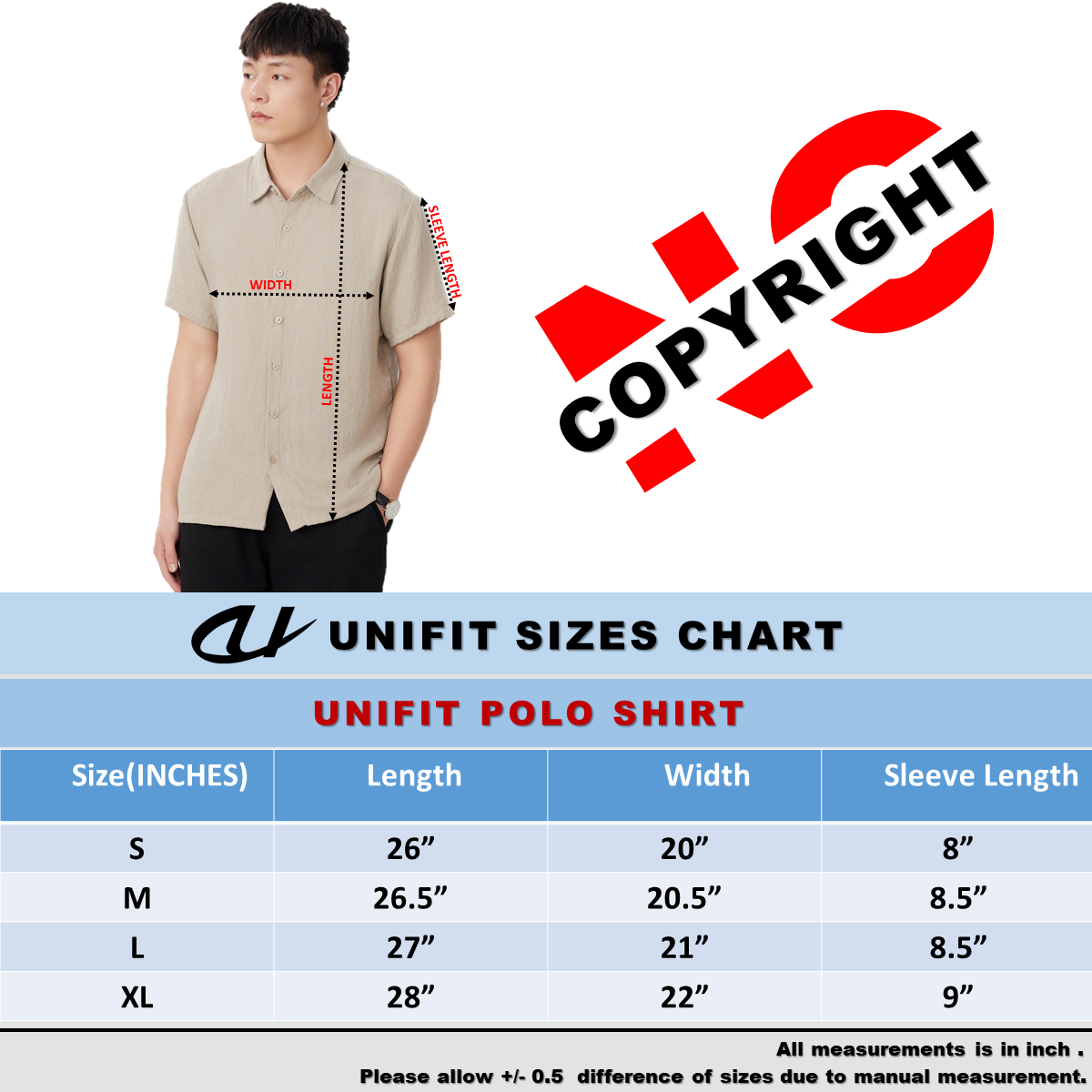 UNIFIT Polo T-Shirts Plain Cotton High Quality Formal Business Office ...