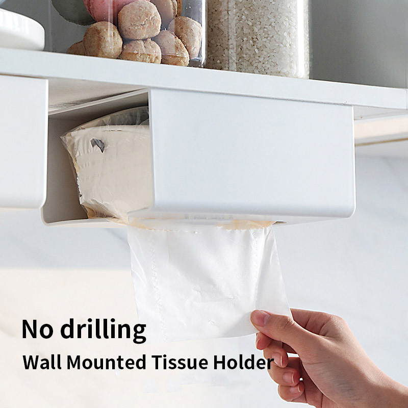Tissue Box Dispenser Wall Mounted Stainless Steel Paper Towel Dispenser ...