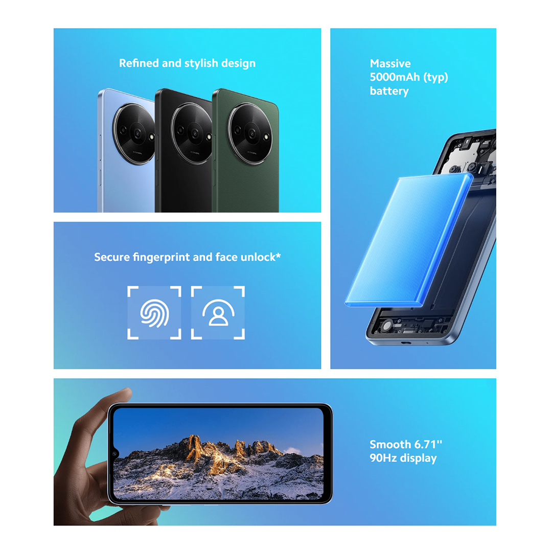 [NEW] Xiaomi Redmi A3 Smartphone | 4GB+128GB | Helio G36 Processor | 6.71” HD+ 90Hz Display ...