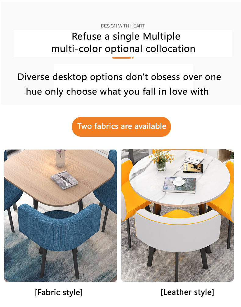 Nordic minimalist Dining table set furniture reception business office ...