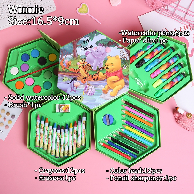 METECH 42/46Pcs Coloring Set Colored Pencil Painting Water Color Pen ...