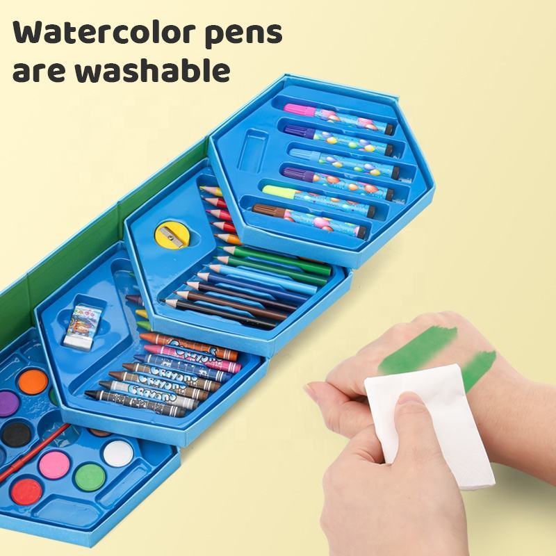 METECH 42/46Pcs Coloring Set Colored Pencil Painting Water Color Pen ...
