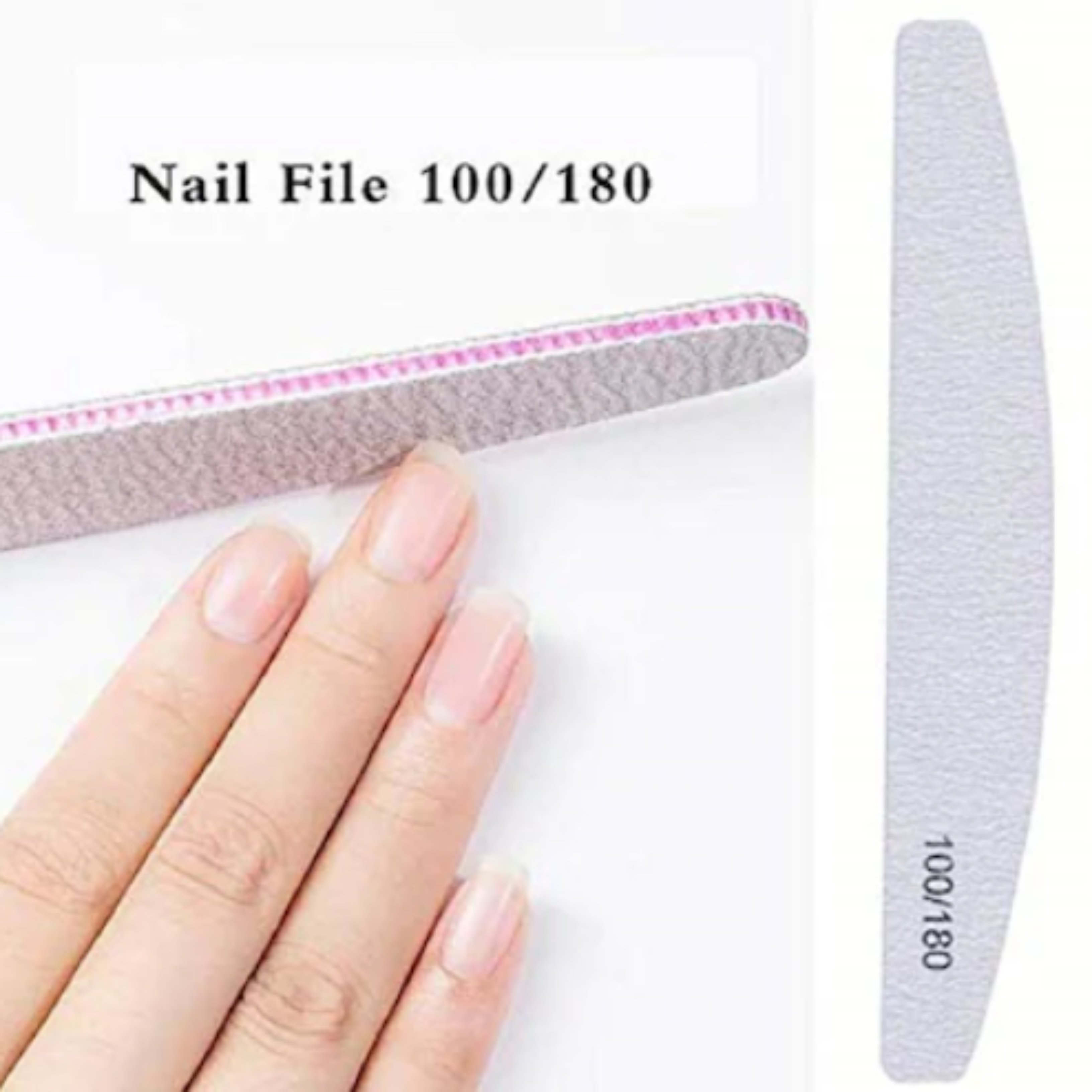 Nail File 100/180 Nail Buffer Polishing Tool Sanding Block Buffing Nail ...