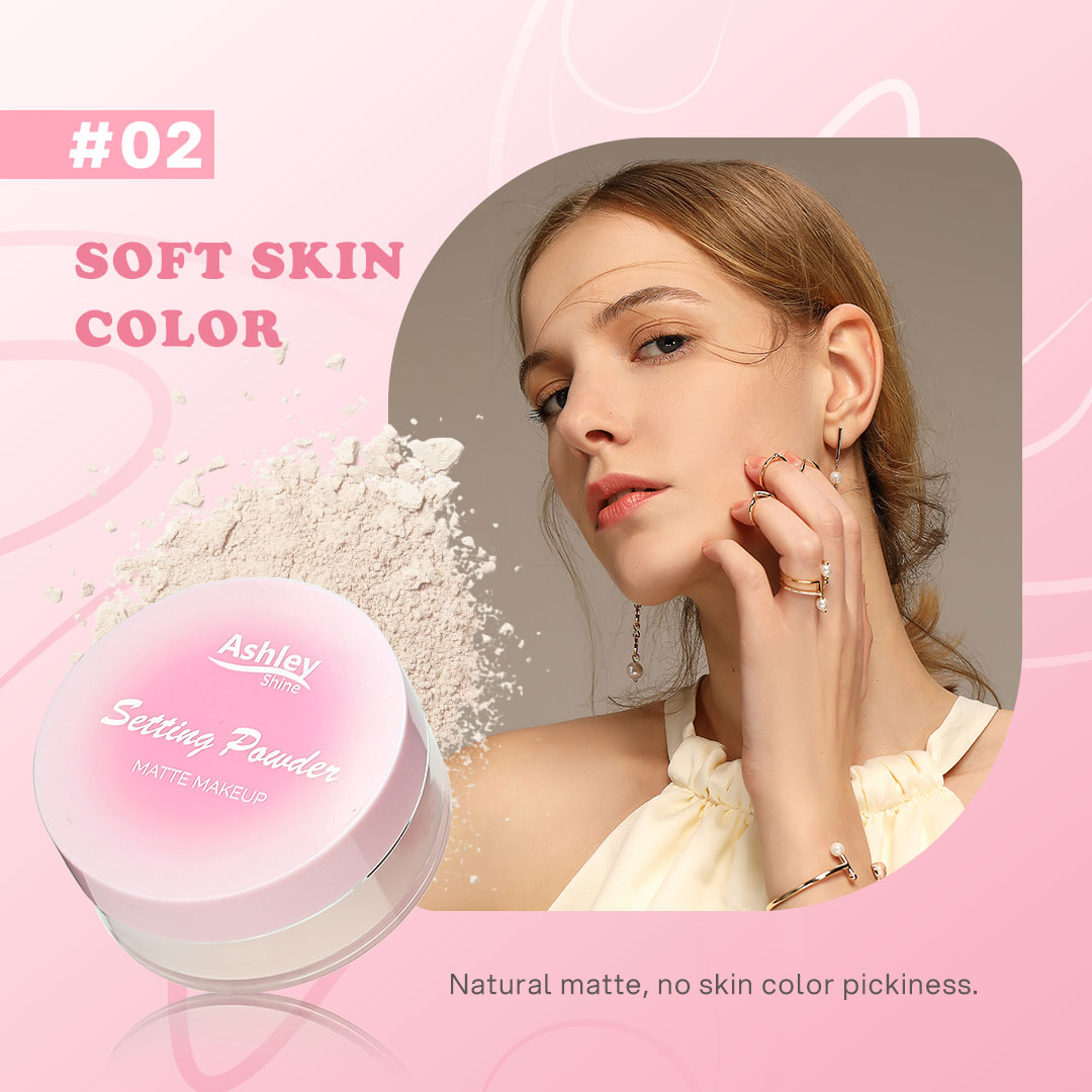 Ashley Shine Loose Powder Oil Control Matte Waterproof Face Powder Make Up AS8160 | Shopee ...