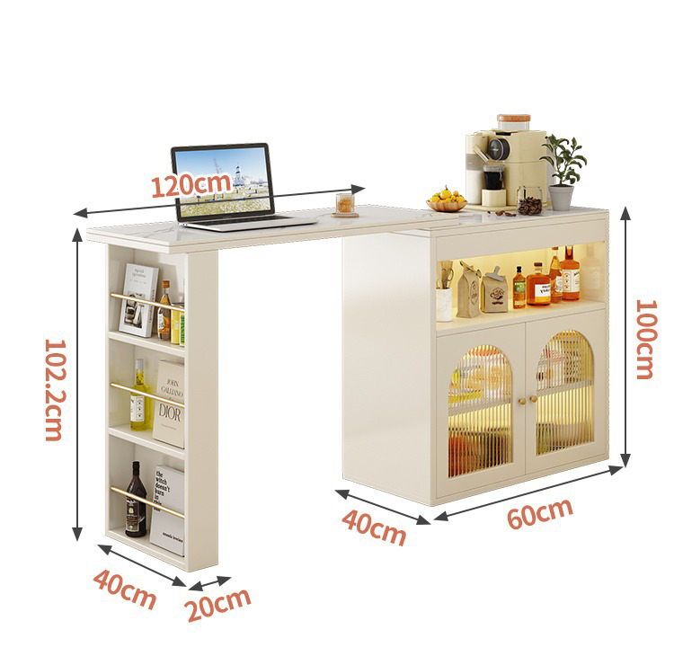 Transparent bar table home living room dining side table integrated ...