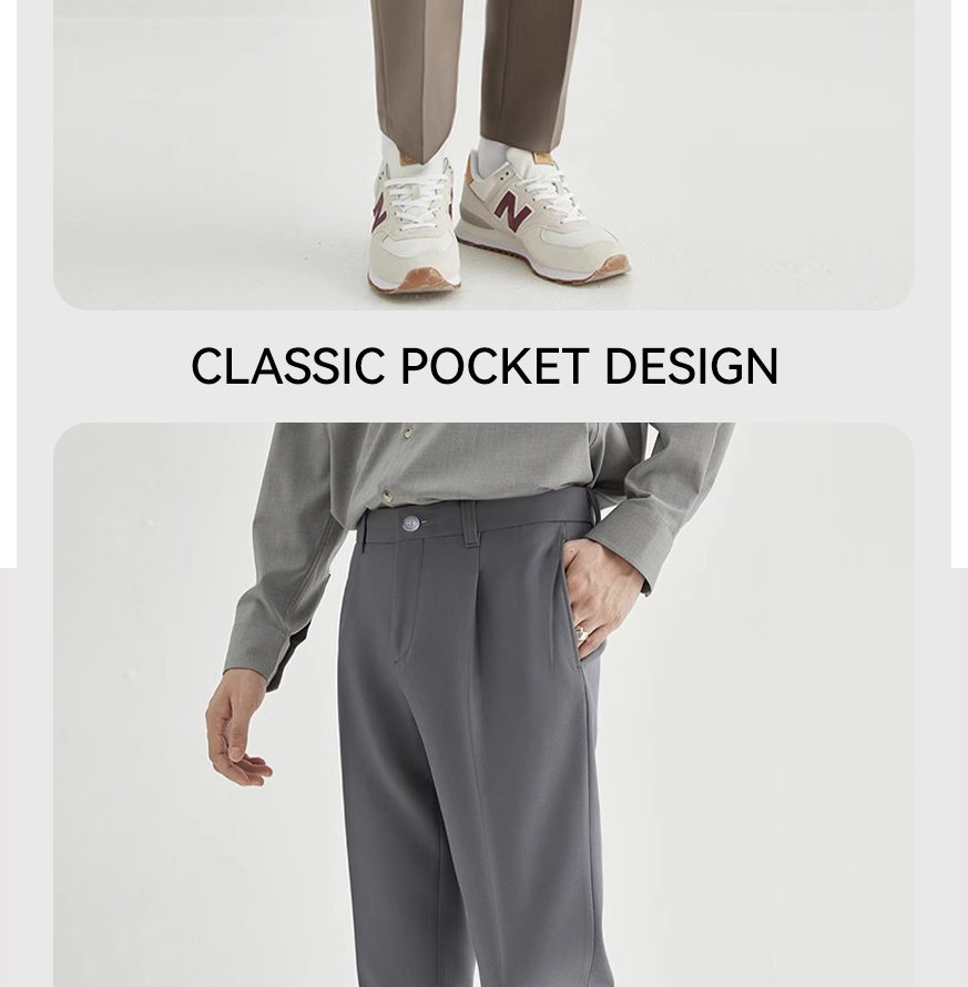 ACHSAWAKE Men's Pants Korean Fashion Suit Pants Casual Alvin Trousers ...