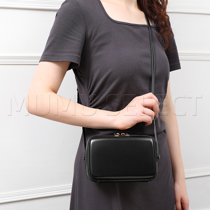 【High-End Mumu】 M252 Unisex Small Box Sling Bag Cellphone Leather Cute ...
