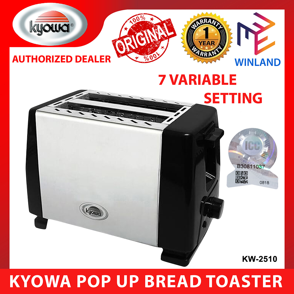 Kyowa by Winland 2-Sliced Pop Up Bread / Electric Toaster with 7 Bread ...