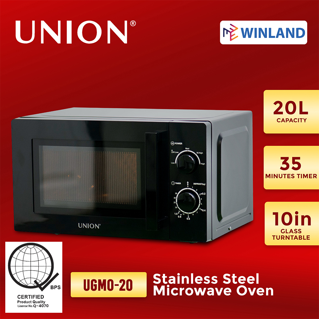 Union by Winland 20 Liters Manual Control Microwave Oven Defrost ...