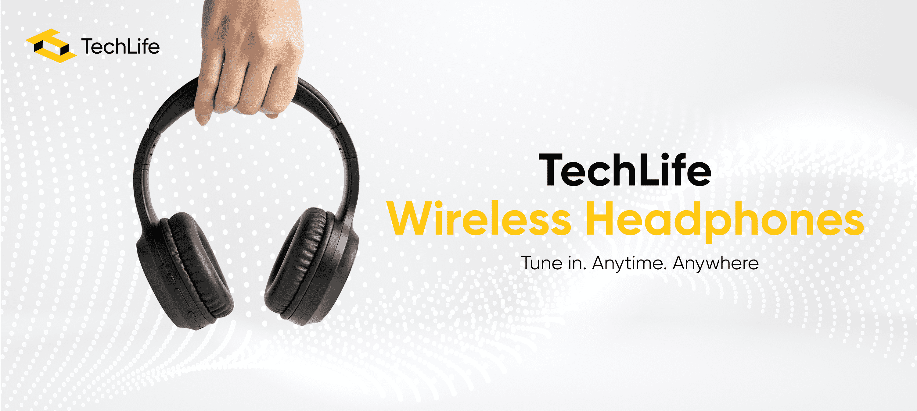 TechLife Wireless Headphones | Active Noise Cancellation | 15-Hour ...