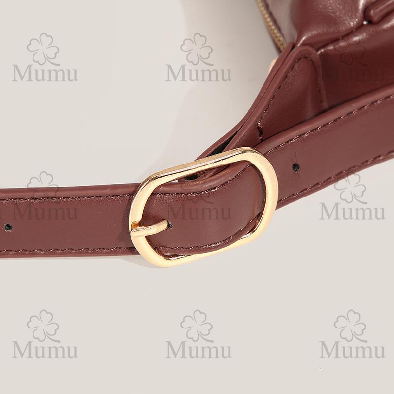 Mumu M235 High Quality Casual Leather Women Dumpling Bag Crescent Moon ...