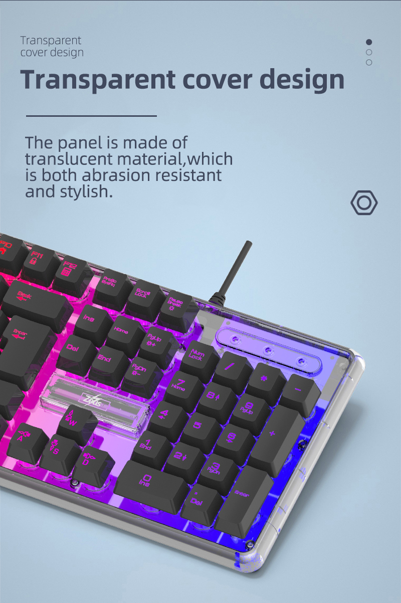 Zeus K988 ( Darth-Vader ) Real RGB Mechanical Feel Gaming Keyboard ...