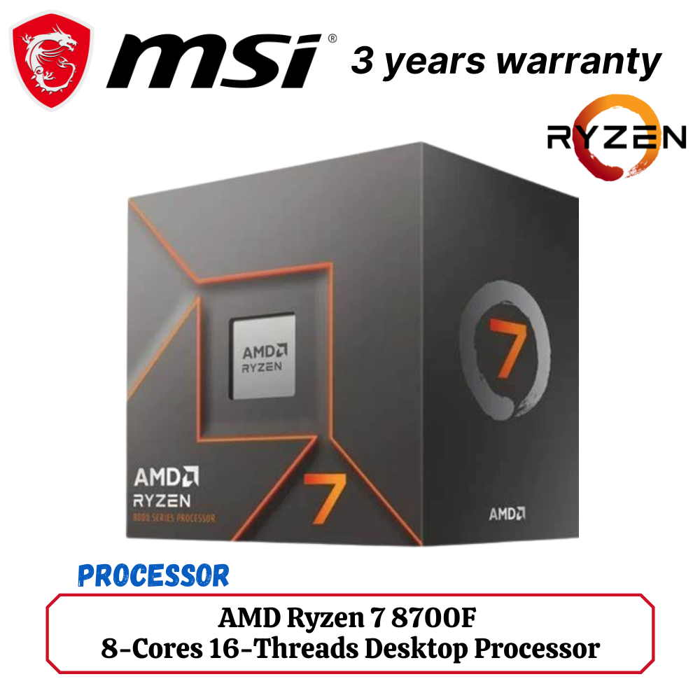 MSI Bundle Ryzen Motherboard AMD 7 8700F Processor with MPG B650 Edge ...