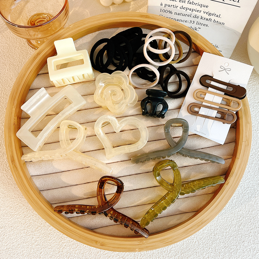 80 Piece Set Korean Style Hair Clip for Women Hair Tie Stretch Rubber ...